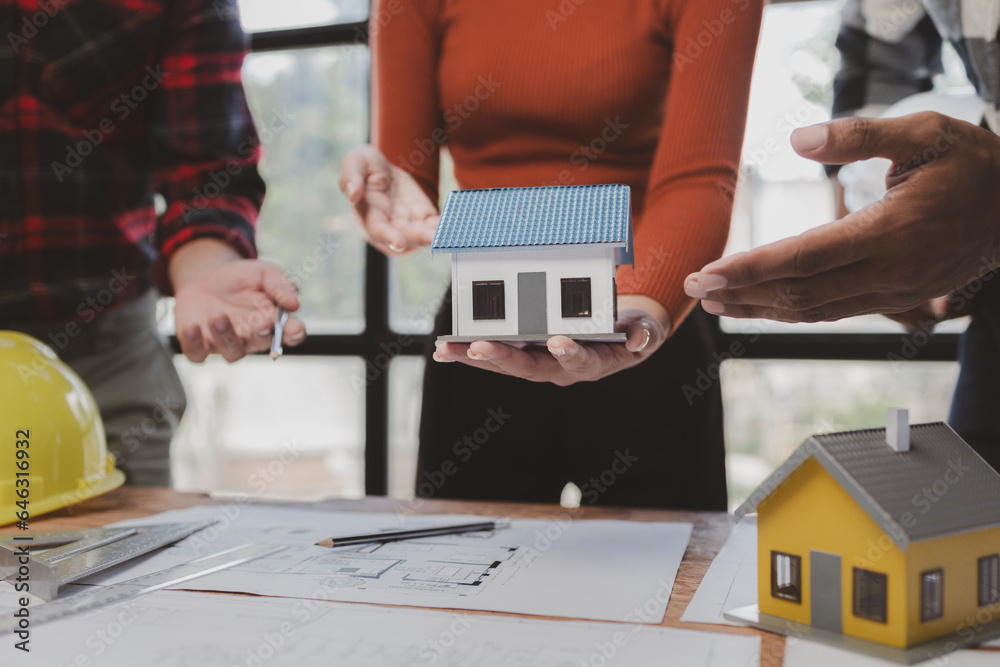 Group architects and engineers build houses and conference buildings ...