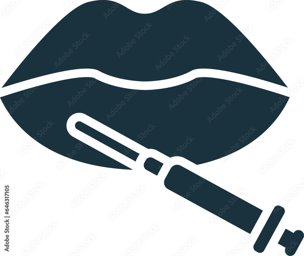 Injections icon. Monochrome simple sign from cosmetology collection ...