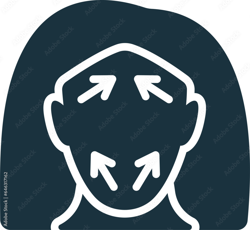 Skin lifting icon. Monochrome simple sign from cosmetology collection ...