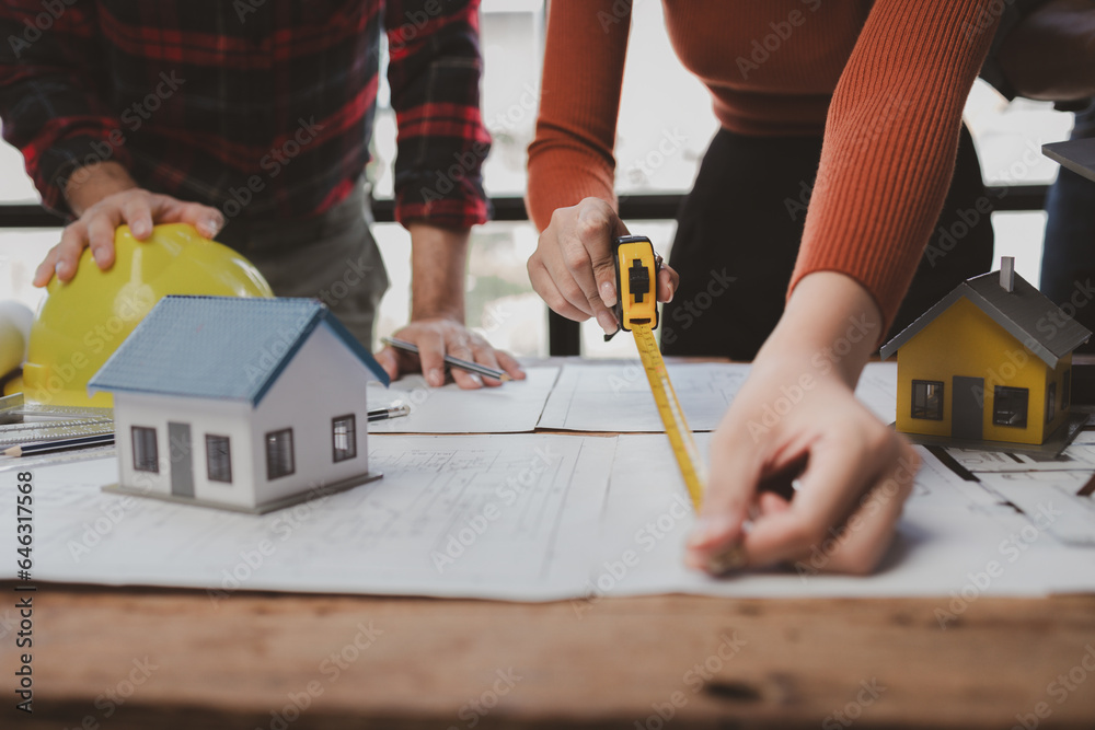 Group architects and engineers build houses and conference buildings ...