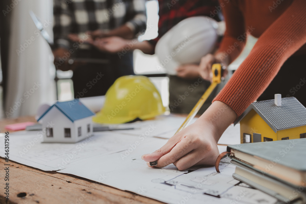 Group architects and engineers build houses and conference buildings ...