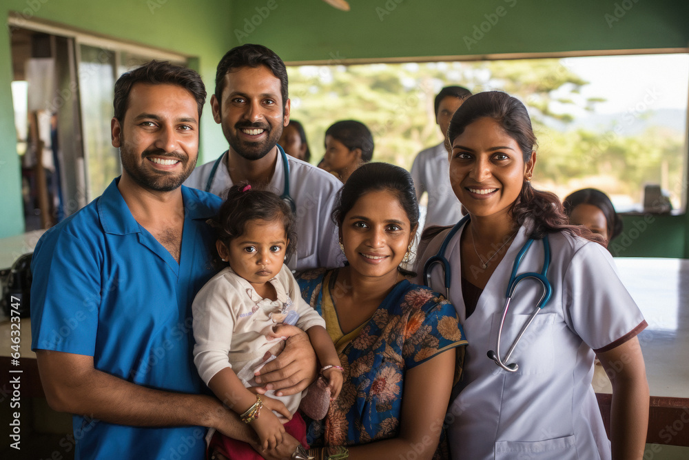 Indian doctor with rural people in rural health camp Stock Photo ...