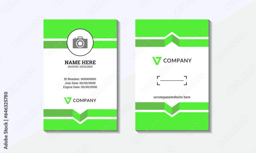 Modern Simple Id card Design template, Fully free editable vector eps ...