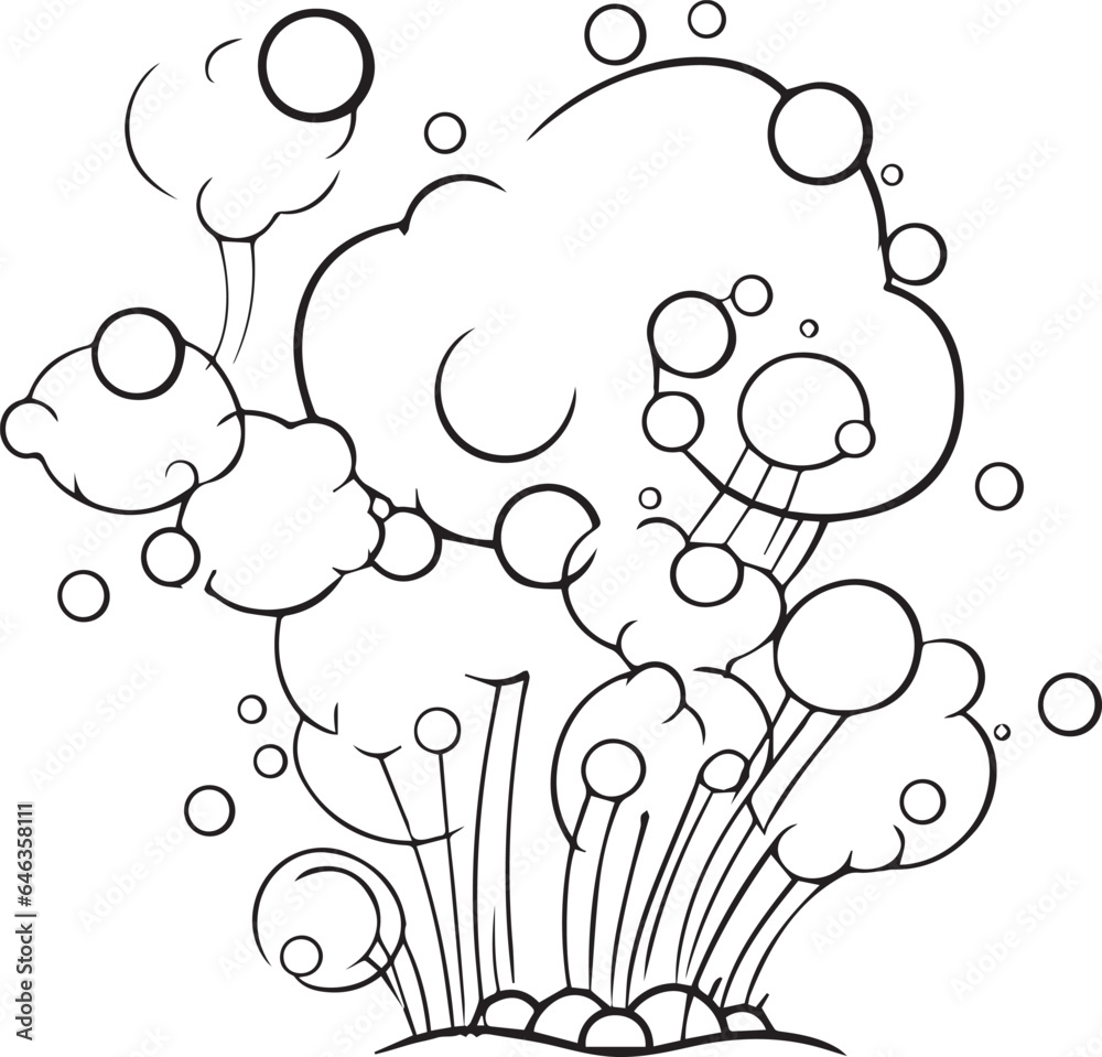 Colouring page for kids toddler and toddlers, minimal cute bubbles ...