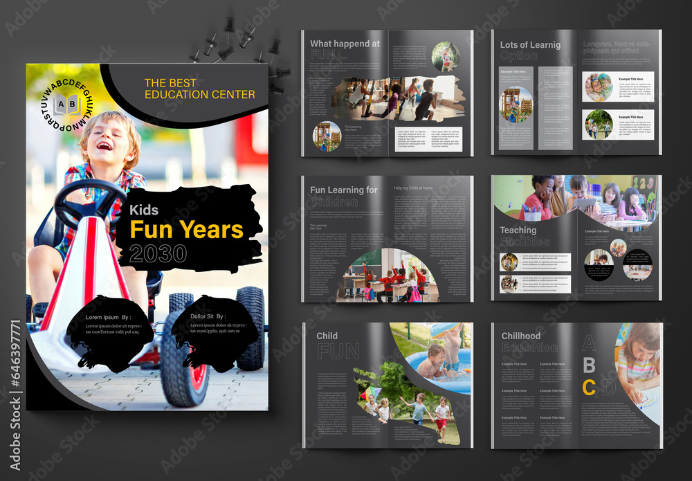 Kids Fun Years Layout Stock Template | Adobe Stock