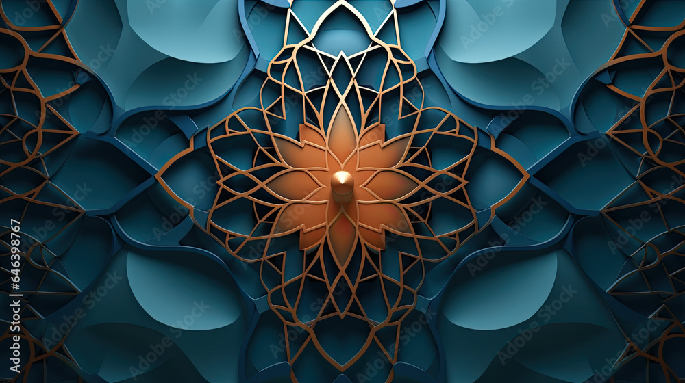 Discover the captivating charm of Islamic patterns blue backgrounds ...