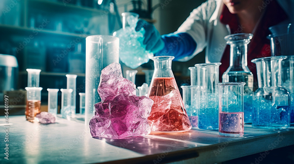 Chemistry Lab Research on Crystal Properties. Laboratory Examination of ...