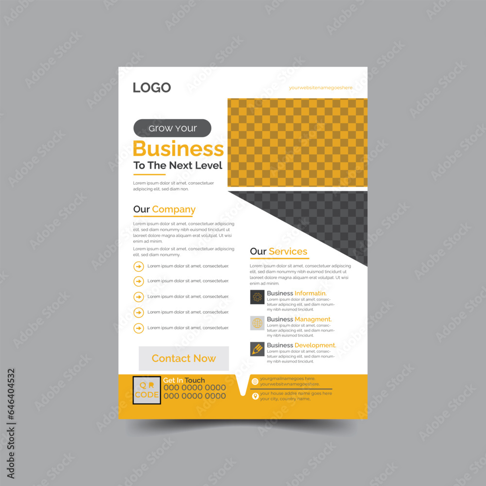 agency business poster flyer design, make with colorful vector flyer concept, perfect text and ...