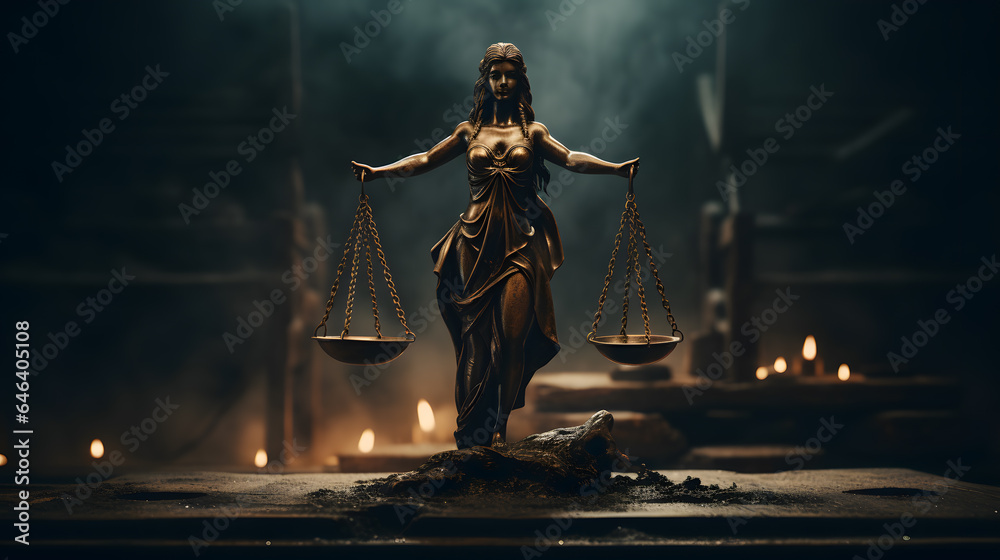 Bronze Statue of Themis: The Ancient Greek Goddess of Justice Stock ...