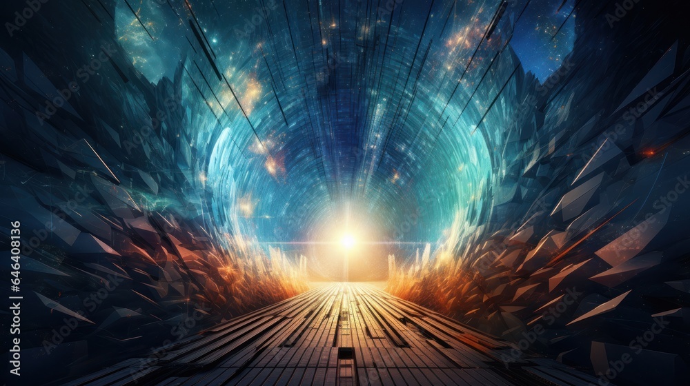 Time warp design and time travel tunnel wallpaper Stock Illustration ...