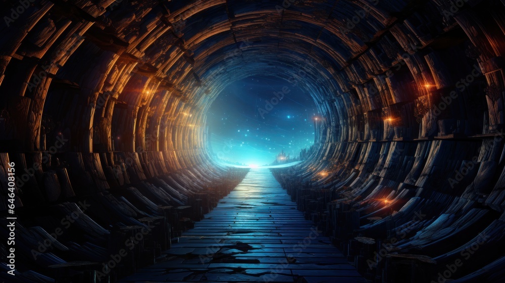 Time warp design and time travel tunnel wallpaper Stock Illustration ...