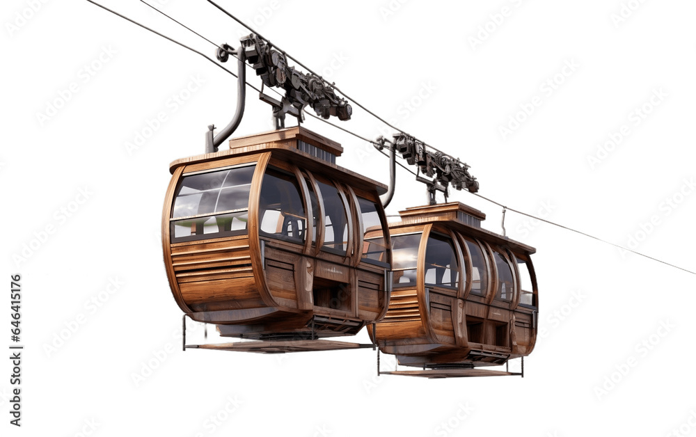 Cable way Systems Isolated on a Transparent Background PNG. Generative ...