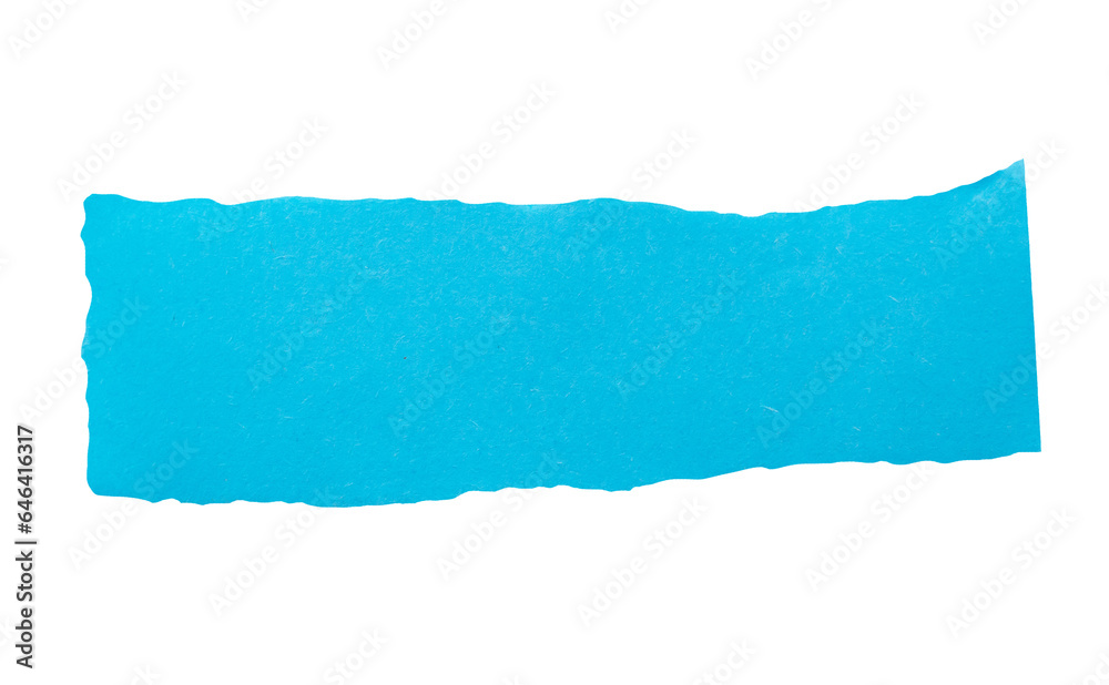 Blue torn paper piece on transparent background. Ripped paper label png ...