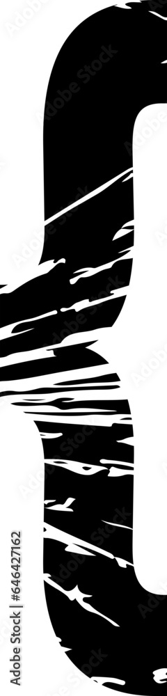 Curly brackets,Braces letter symbol with crack texture, distressed ...