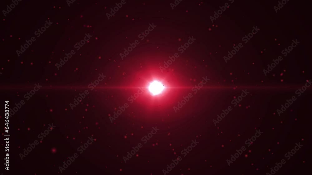 red beautiful light flare particle Space night Particle powder flow ...