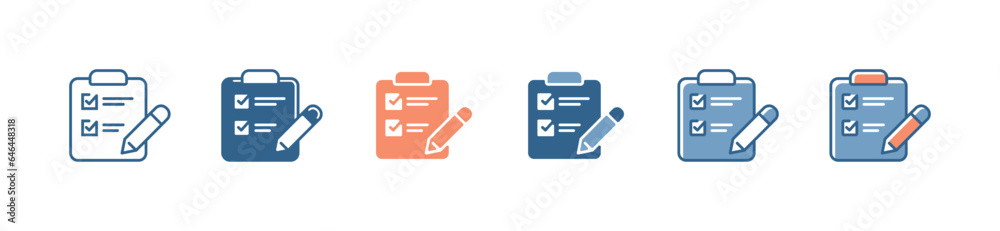 clipboard task list with pencil icon vector business to do list ...