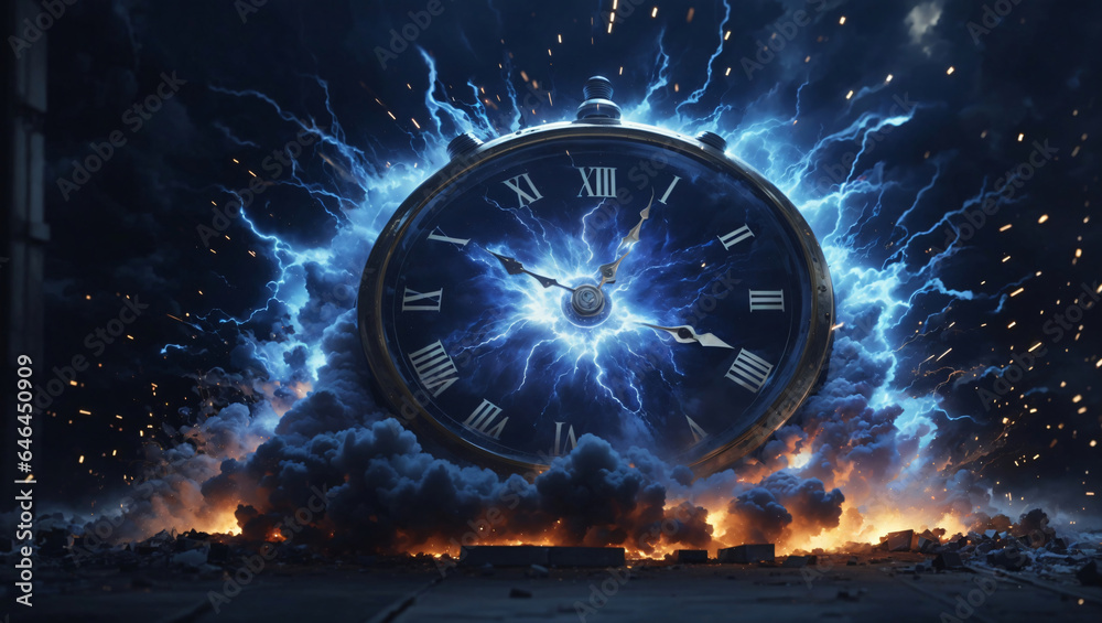 ภาพประกอบสต็อก Time is running out as the clock ticks in this alarming ...