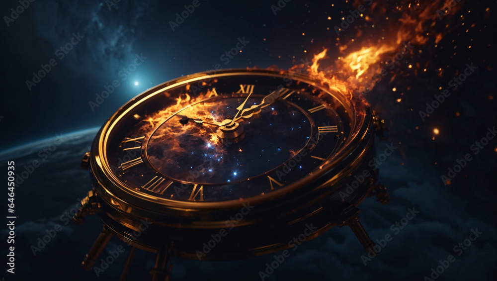 Time is running out as the clock burns in this alarming image Time is ...