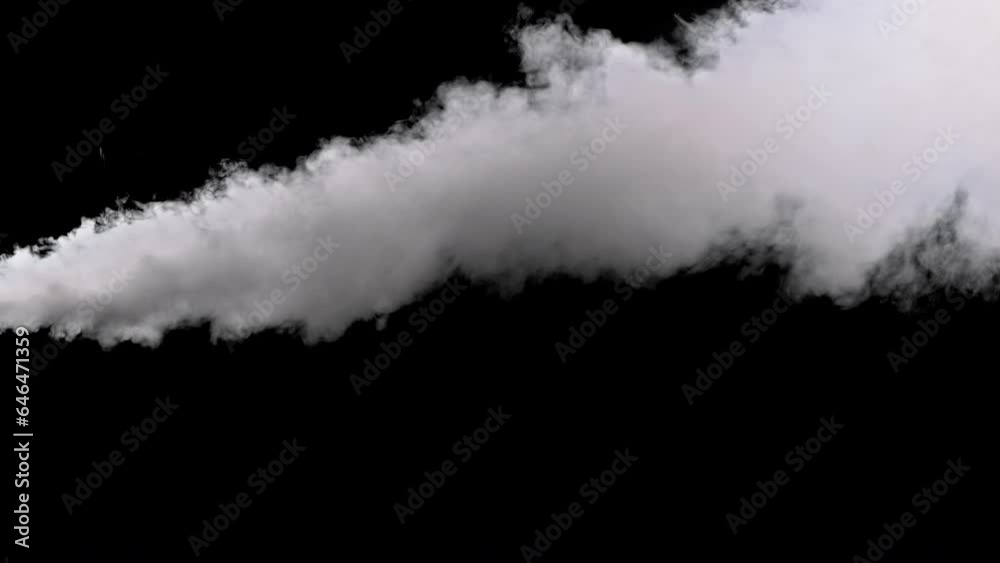 Smoke with alpha channel in slow motion. Explosion steam. A real cloud ...