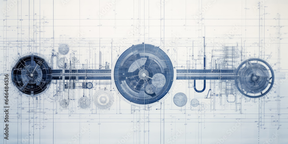 Schematic drawings of parts mechanical engineering Background ...