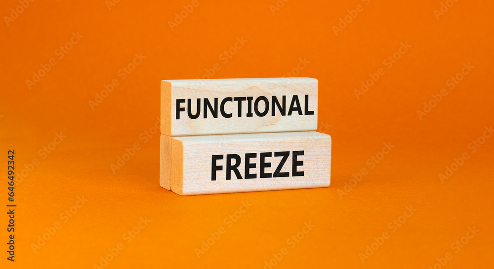 Functional freeze symbol. Concept words Functional freeze on beautiful ...