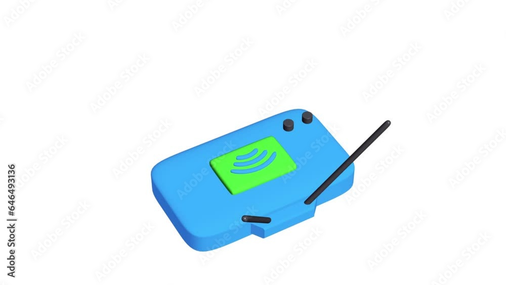 Modem Router with the antenna high speed wireless wifi internet. 4K ...