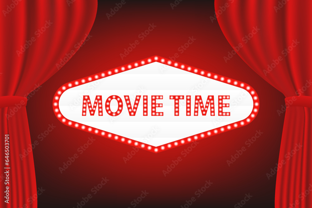 Cinema Movie Time Background Card Auditorium for Show, Premiere and ...
