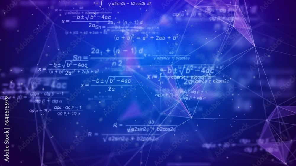 Vidéo Stock Mathematical calculations, formulas with fractions ...