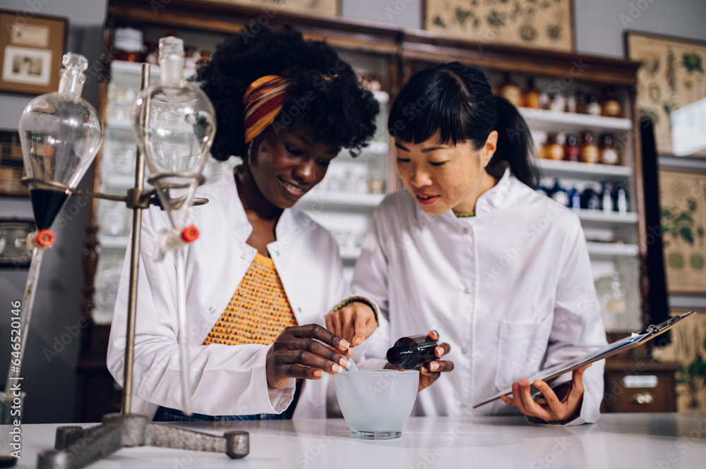 Multicultural chemists are making traditionally a cure in a vintage ...