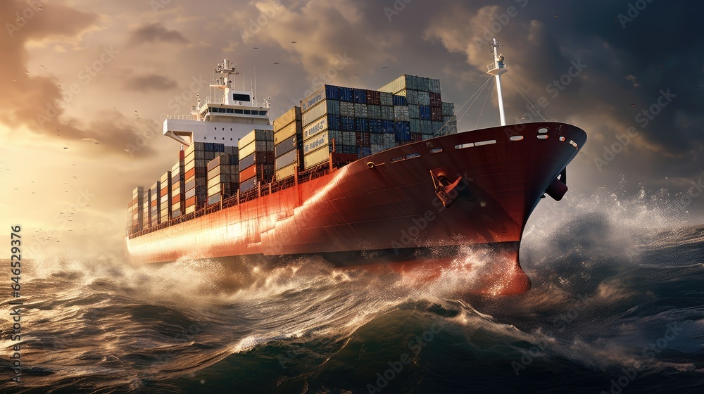 power and resilience of maritime transport featuring massive container ...