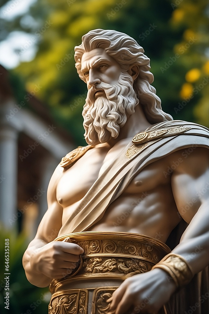 Ancient Greek God Zeus Portrait - Mythology Deity, Olympian King ...
