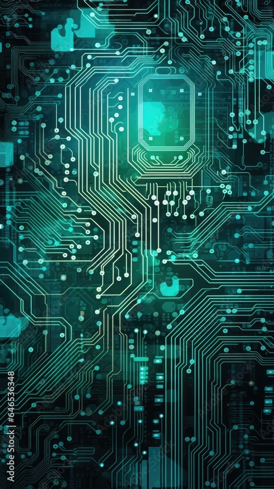 Green electronic circuit board background Stock Illustration | Adobe Stock