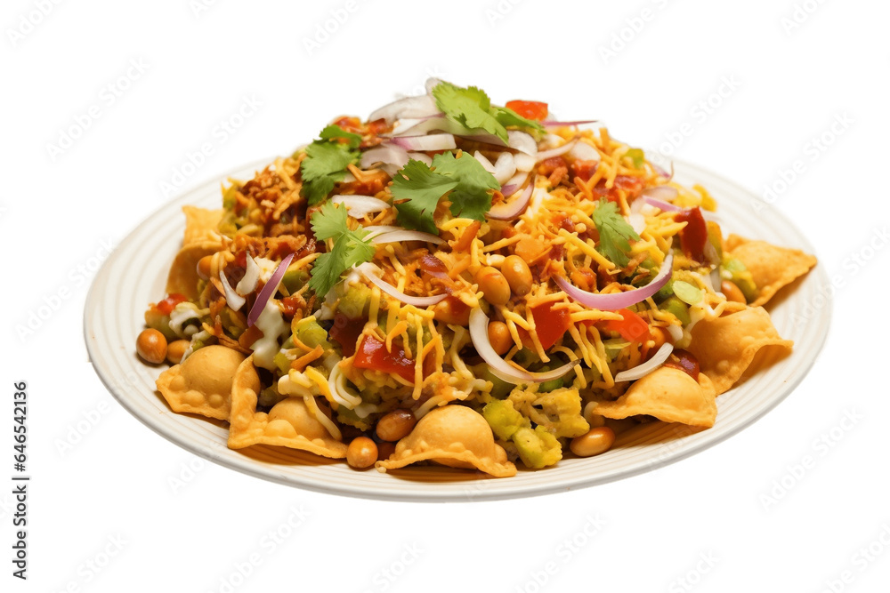 Bhel Puri on Plate on Transparent Background. AI Stock Illustration ...