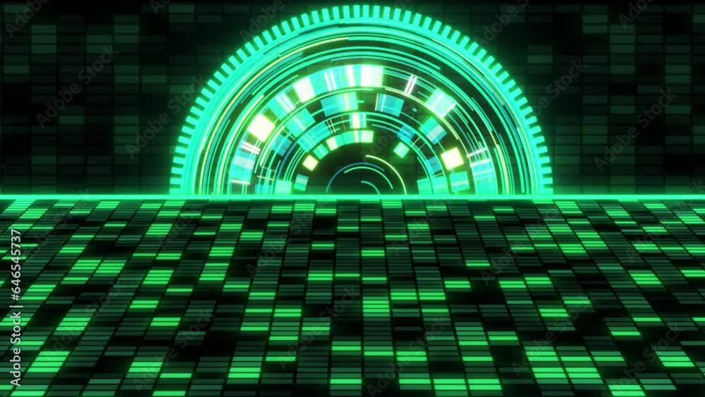HUD Circle Animation Background. HUD Interface, High Tech Futuristic ...