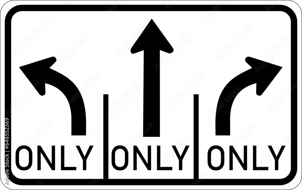 Transparent PNG of Vector graphic of a usa Advance Lane Intersection ...