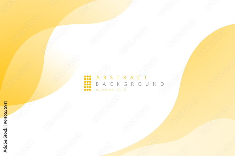 Yellow wave modern background with white space for text and message ...