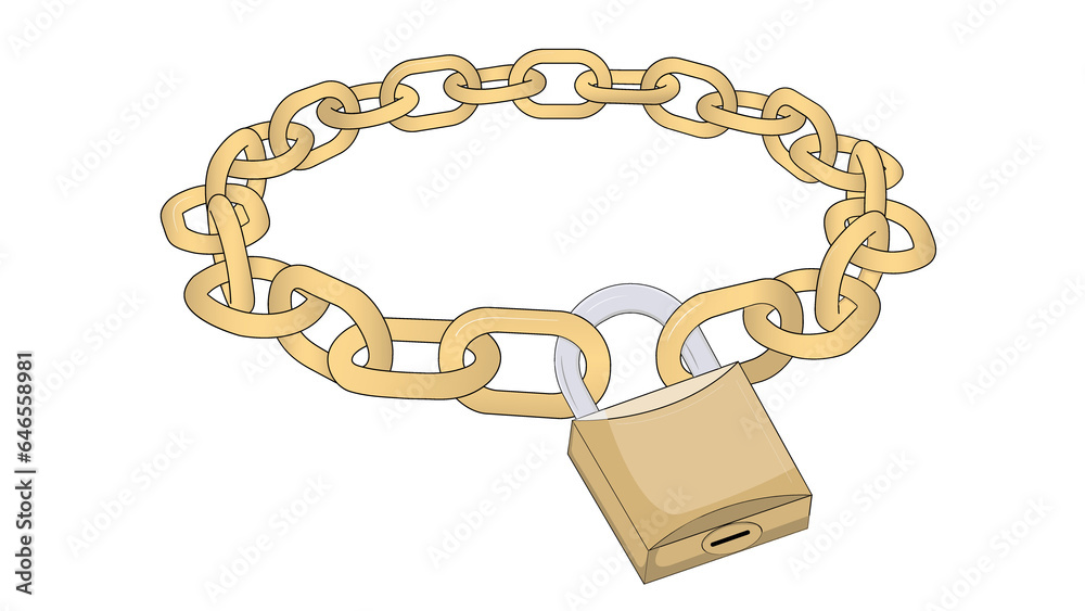 cadenas de acero con candado, cadenas, candado, cadenas asegurando algo ...