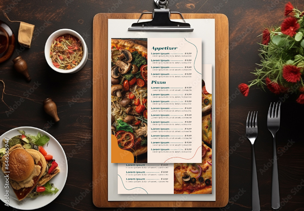Elegant Italian Restaurant Menu Design Template Stock Template | Adobe ...