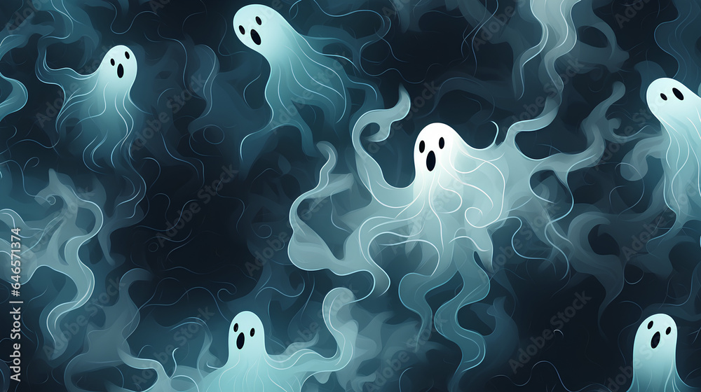 Illustrated ghost backgrounds. Backgrounds for Halloween. Illustrated ...