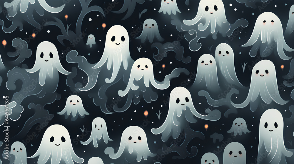 Illustrated ghost backgrounds. Backgrounds for Halloween. Illustrated ...