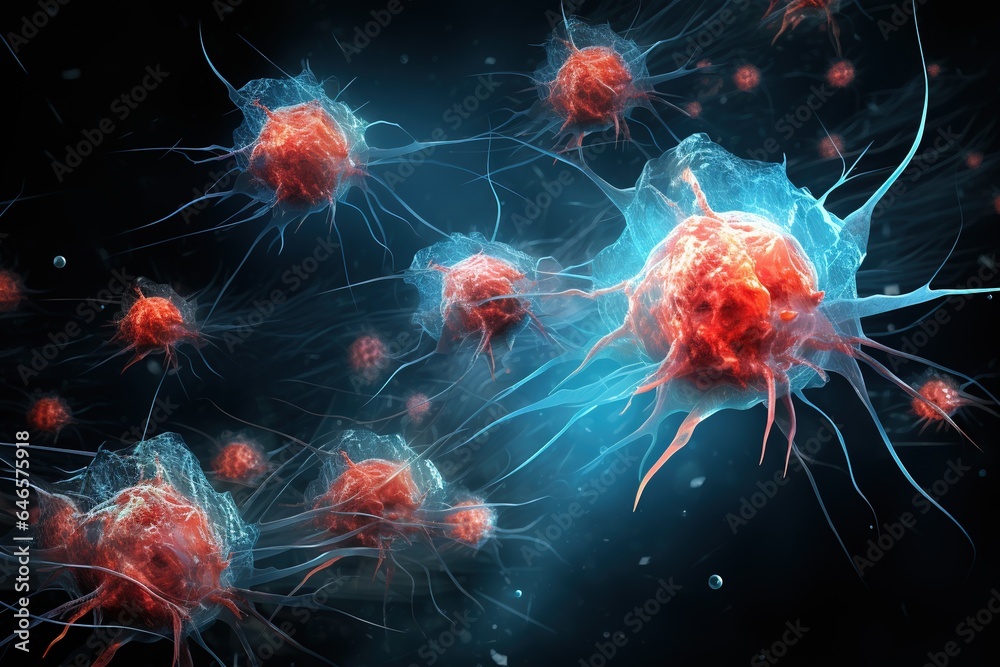 Cancer cell, carcinoma, disease, dangerous illness, recovery from ...