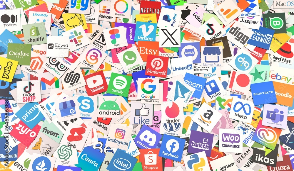 social media, popular social media icons - social media images ...