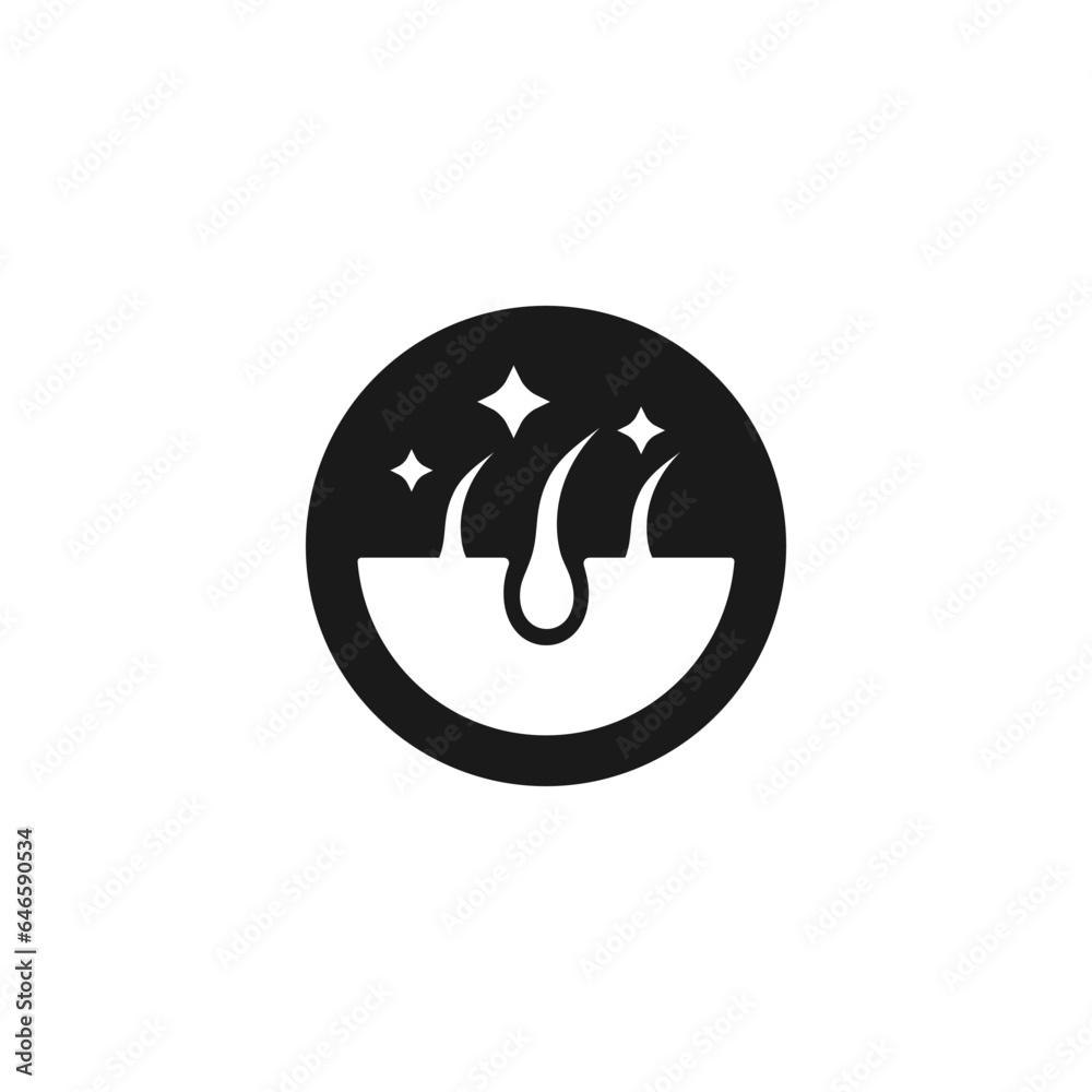 Anti dandruff icon or Anti dandruff label vector isolated in flat style ...