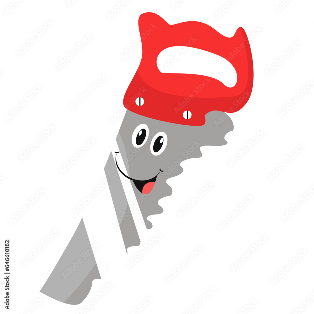 vector cute chainsaw cartoon vector icon illustration tool object icon ...