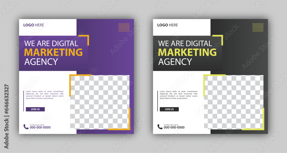 Corporate and digital business marketing promotion post design or ...