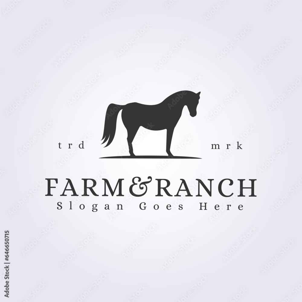 logo of farm and ranch vector illustration horse icon symbol template ...
