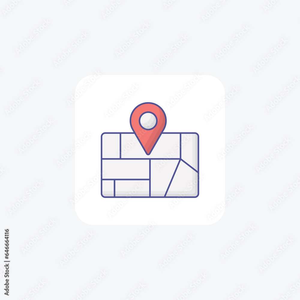 Maps Outline Fill Icon Travel And Tour Icon, Tourism Icon, Exploring ...