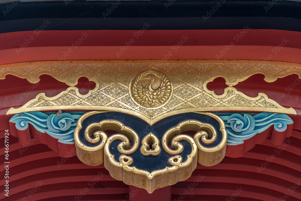 Gegyo (Gable pendant) and Kazari-Kanagu (Metal ornaments) of Maiden ...