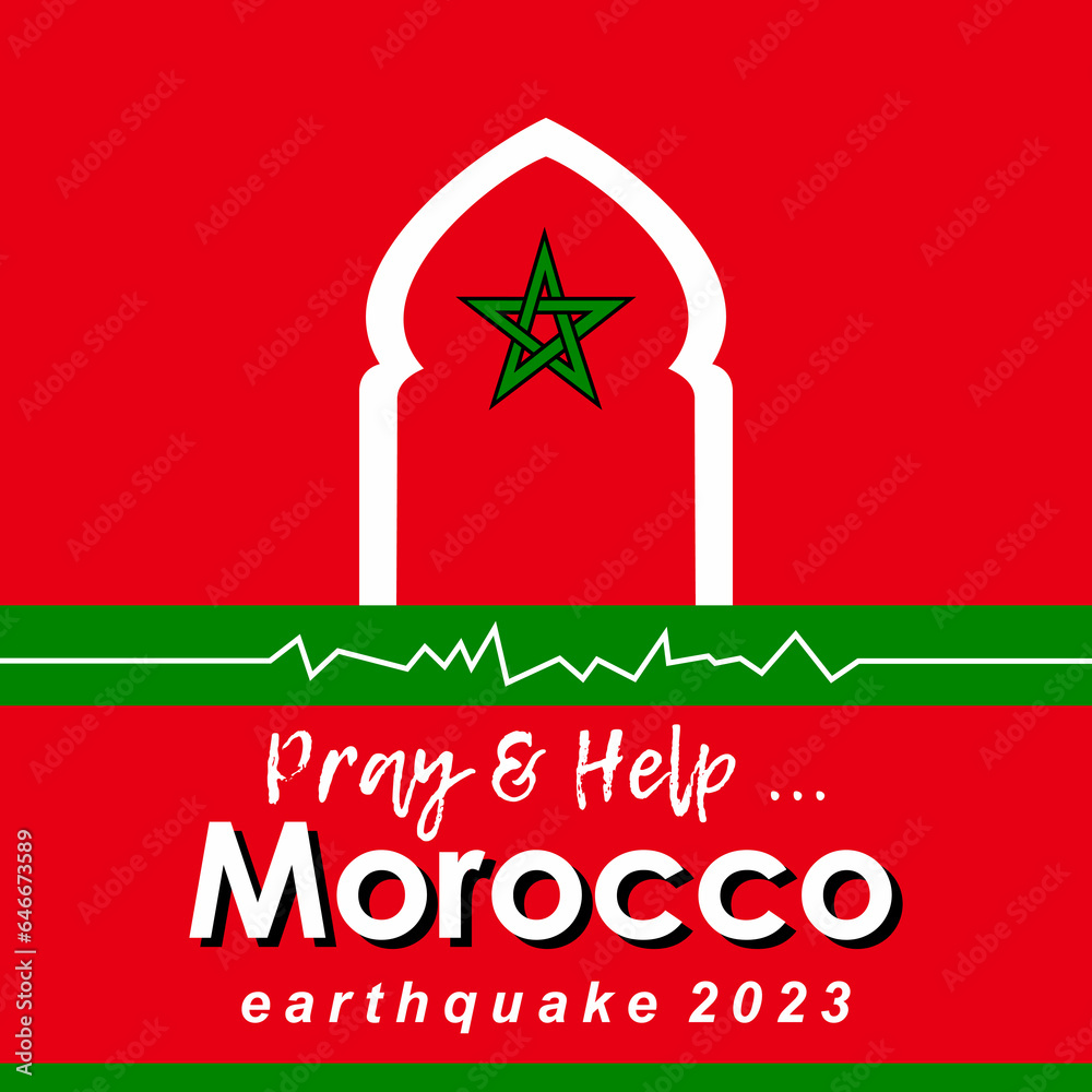 Pray for Morocco earthquake in Morocco poster design for sharing your ...
