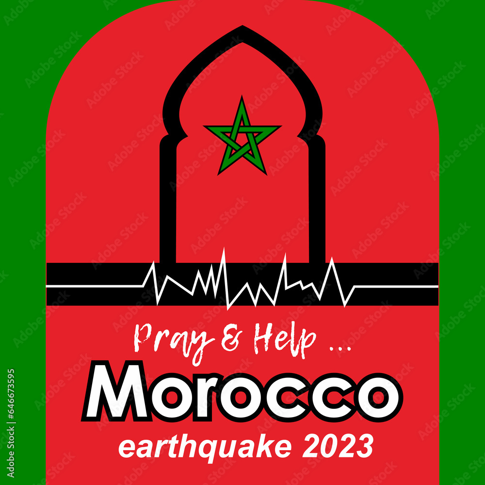 Pray for Morocco earthquake in Morocco poster design for sharing your ...